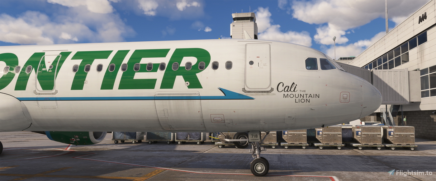 FRONTIER N718FR Fuselage/Cabin (8k) for Fenix Simulation A321-CFM_SL for Microsoft Flight ...