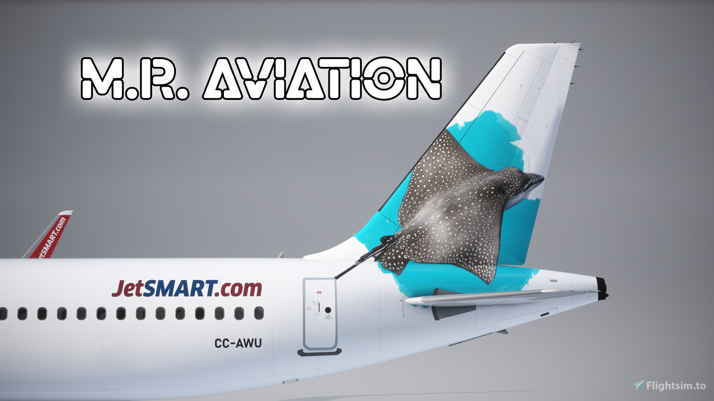 FS Labs Airbus A321neo JetSMART CC-AWU (Mantarraya Jasepeada) för Microsoft Flight Simulator | MSFS