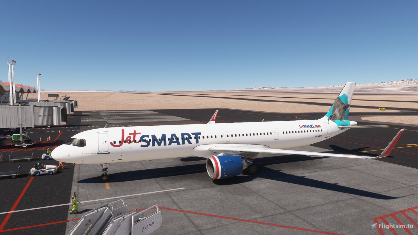 FS Labs Airbus A321neo JetSMART CC-AWU (Mantarraya Jasepeada) per Microsoft Flight Simulator | MSFS