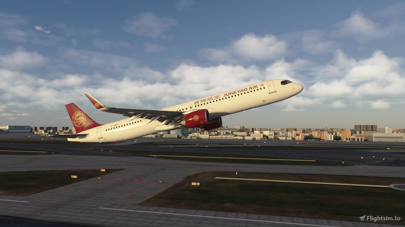 [FSL A321 NEO] （virtual） Juneyao Airlines B-32DF PW A321-271NX voor Microsoft Flight Simulator ...