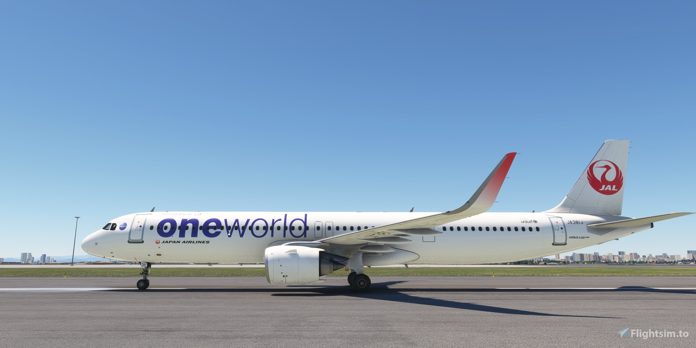 FSlabs A321neo JAL oneworld livery のために Microsoft Flight Simulator | MSFS