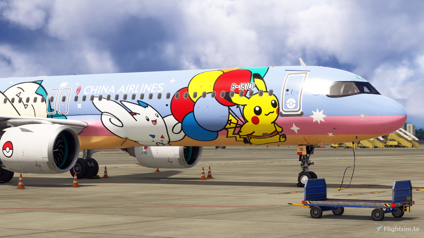 FSLabs A321-251NX China Airlines “Pikachu Jet” Special Livery (PW ...