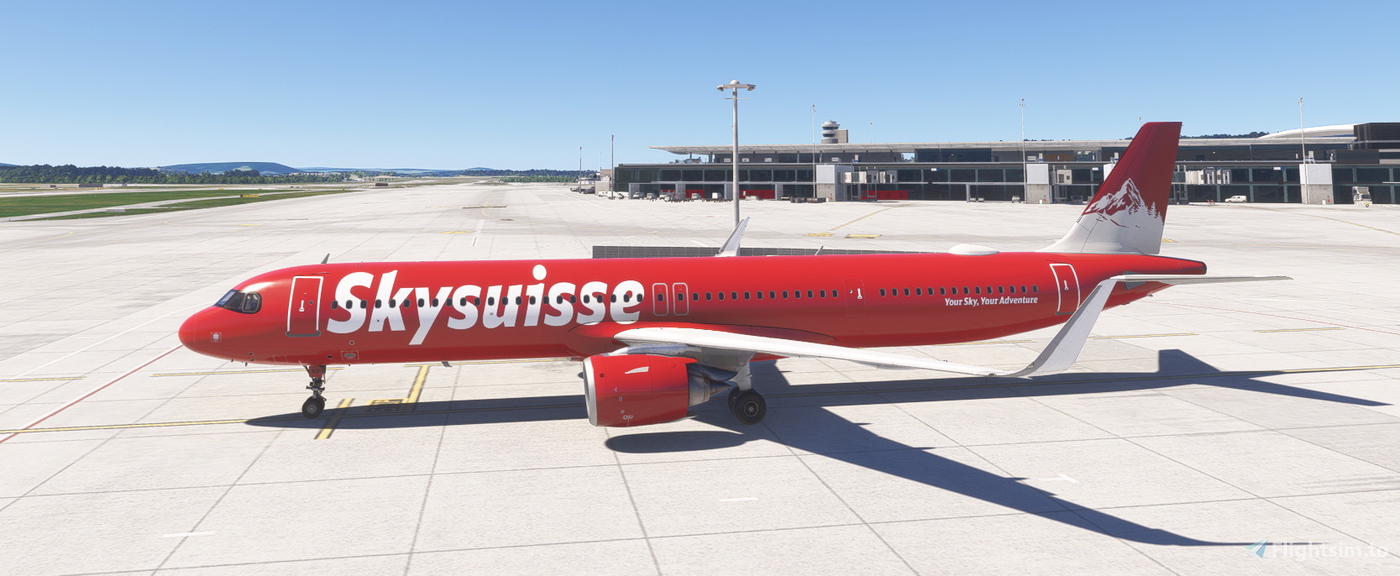 FsLabs A321 NEO – Skysuisse Livery for Microsoft Flight Simulator | MSFS