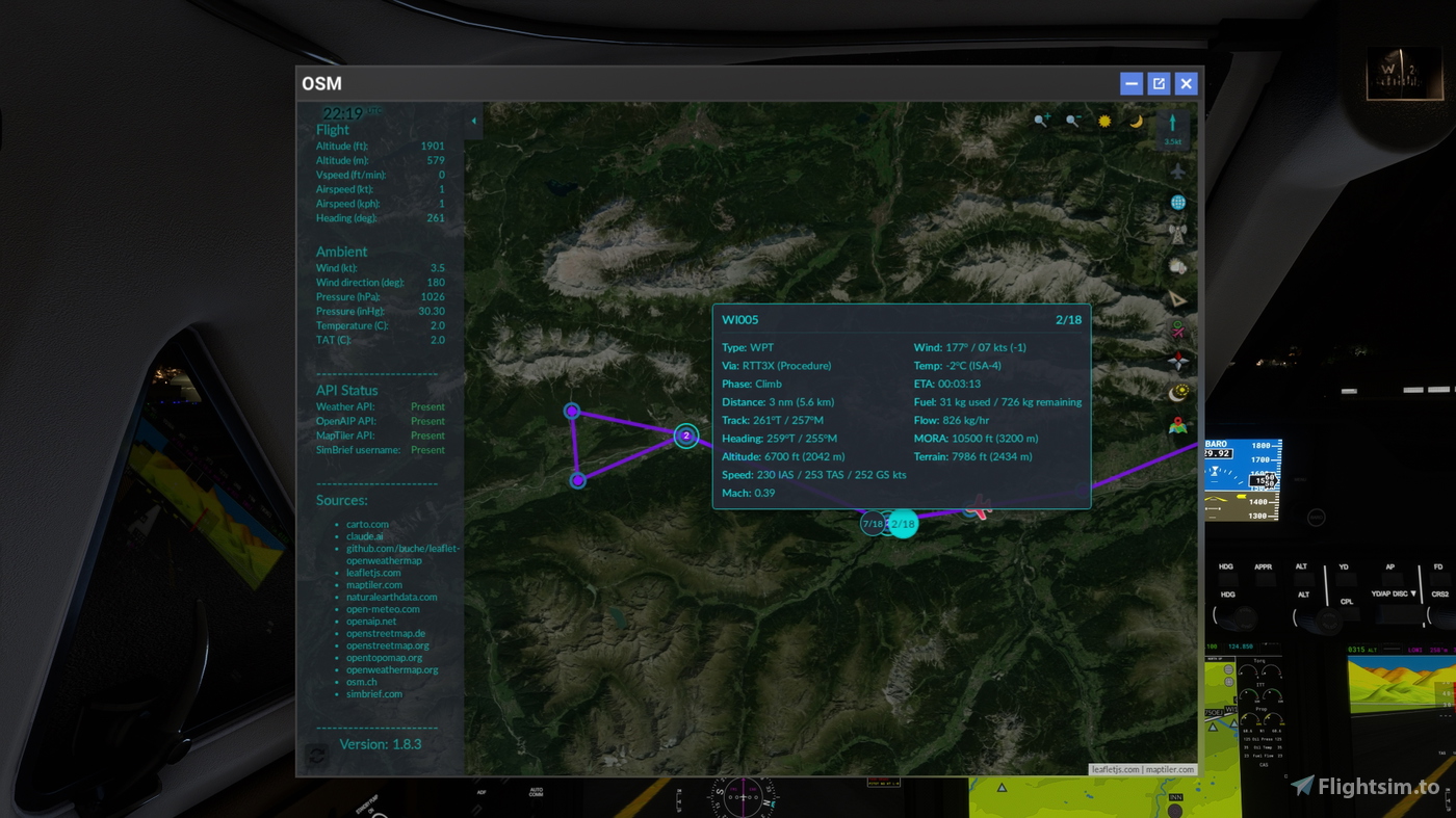 FSPM/OSM VFR Map 对于 Microsoft Flight Simulator | MSFS