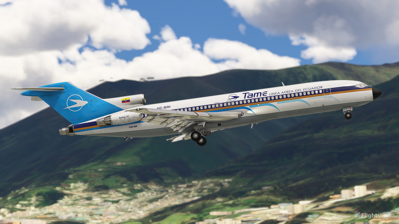 [FSS Boeing 727-200] TAME (2003 livery) Boeing 727-200 のために Microsoft Flight Simulator | MSFS