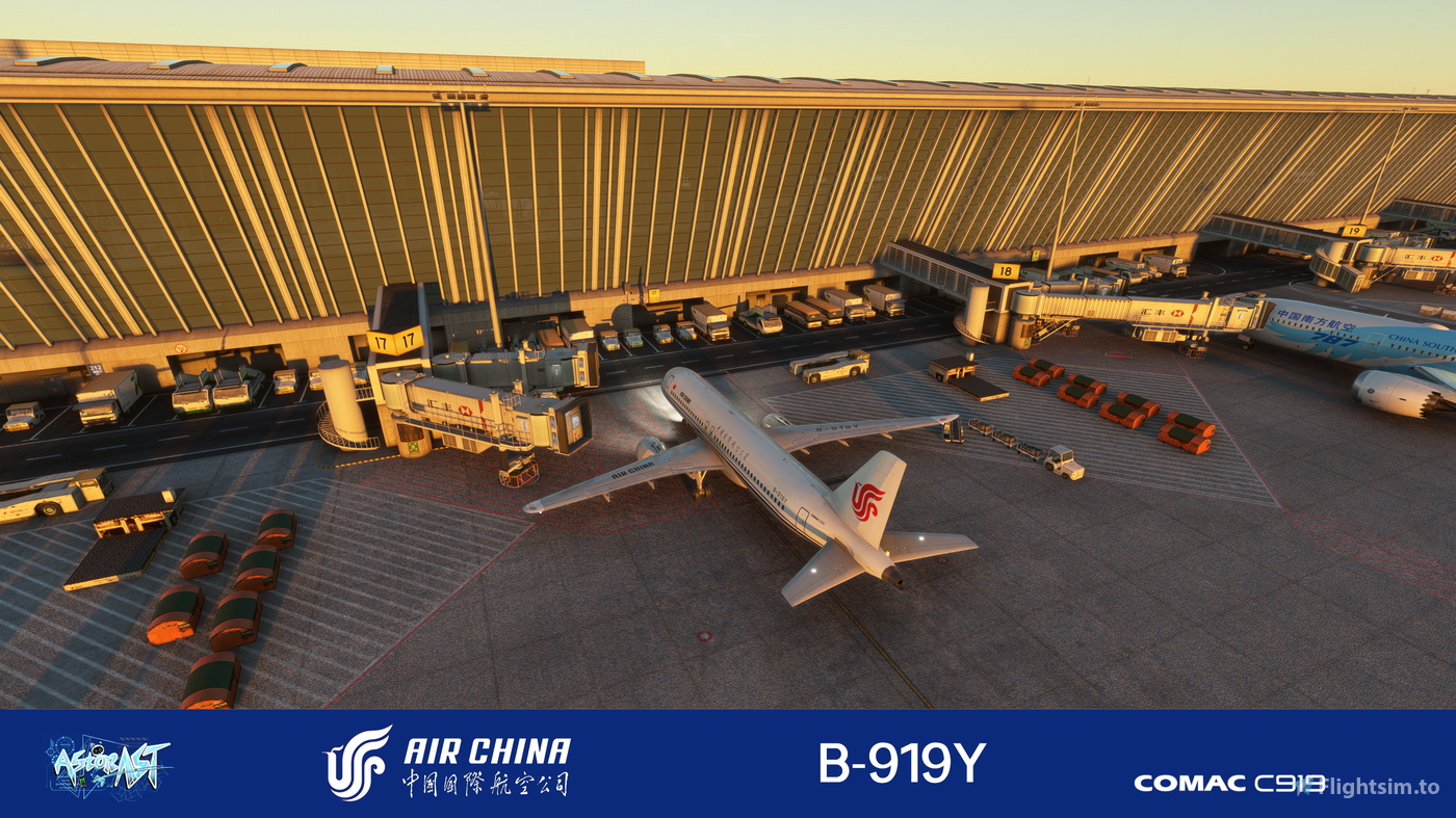 FYCYC C919 Air China 中国国际航空 B-919Y 8K для Microsoft Flight Simulator | MSFS