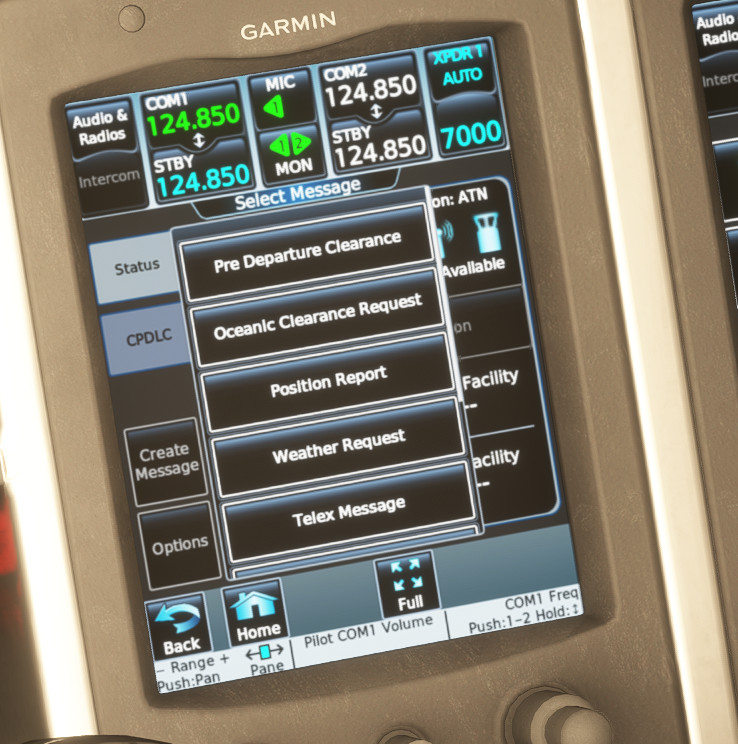 Garmin 3000/5000 CPDLC and Simbrief for Microsoft Flight Simulator | MSFS