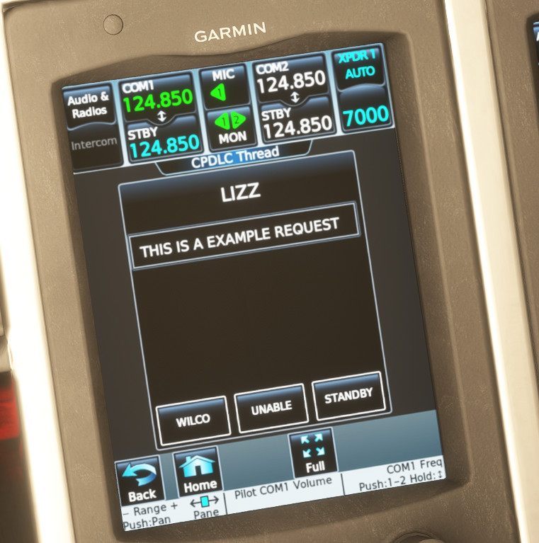Garmin 3000/5000 CPDLC and Simbrief for Microsoft Flight Simulator | MSFS