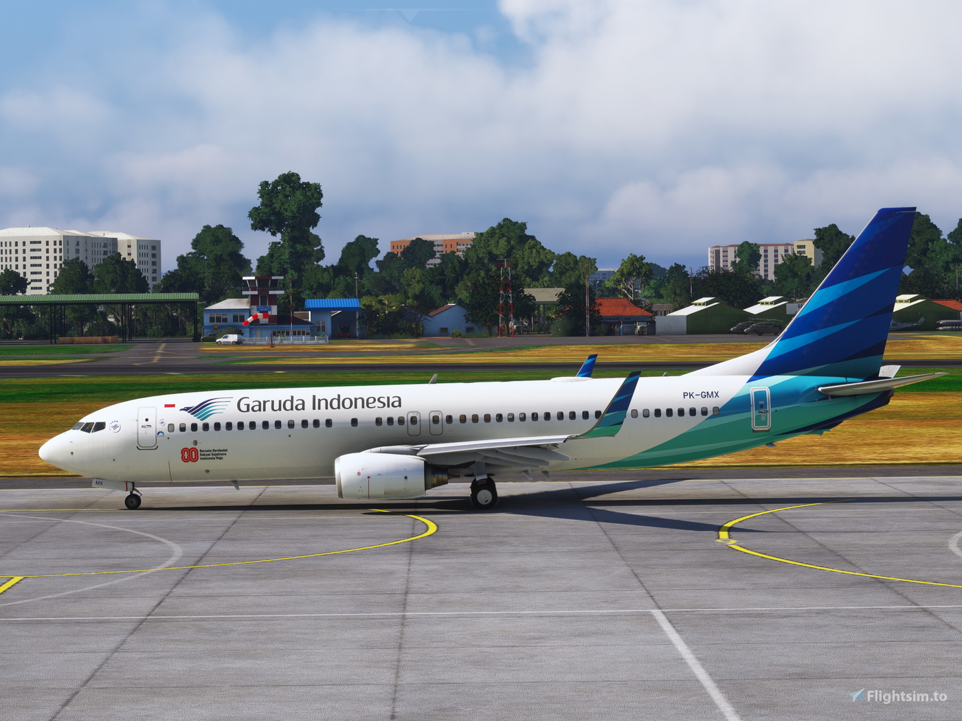 Garuda Indonesia (HUT RI 80 decals) / PK-GMX pour Microsoft Flight ...