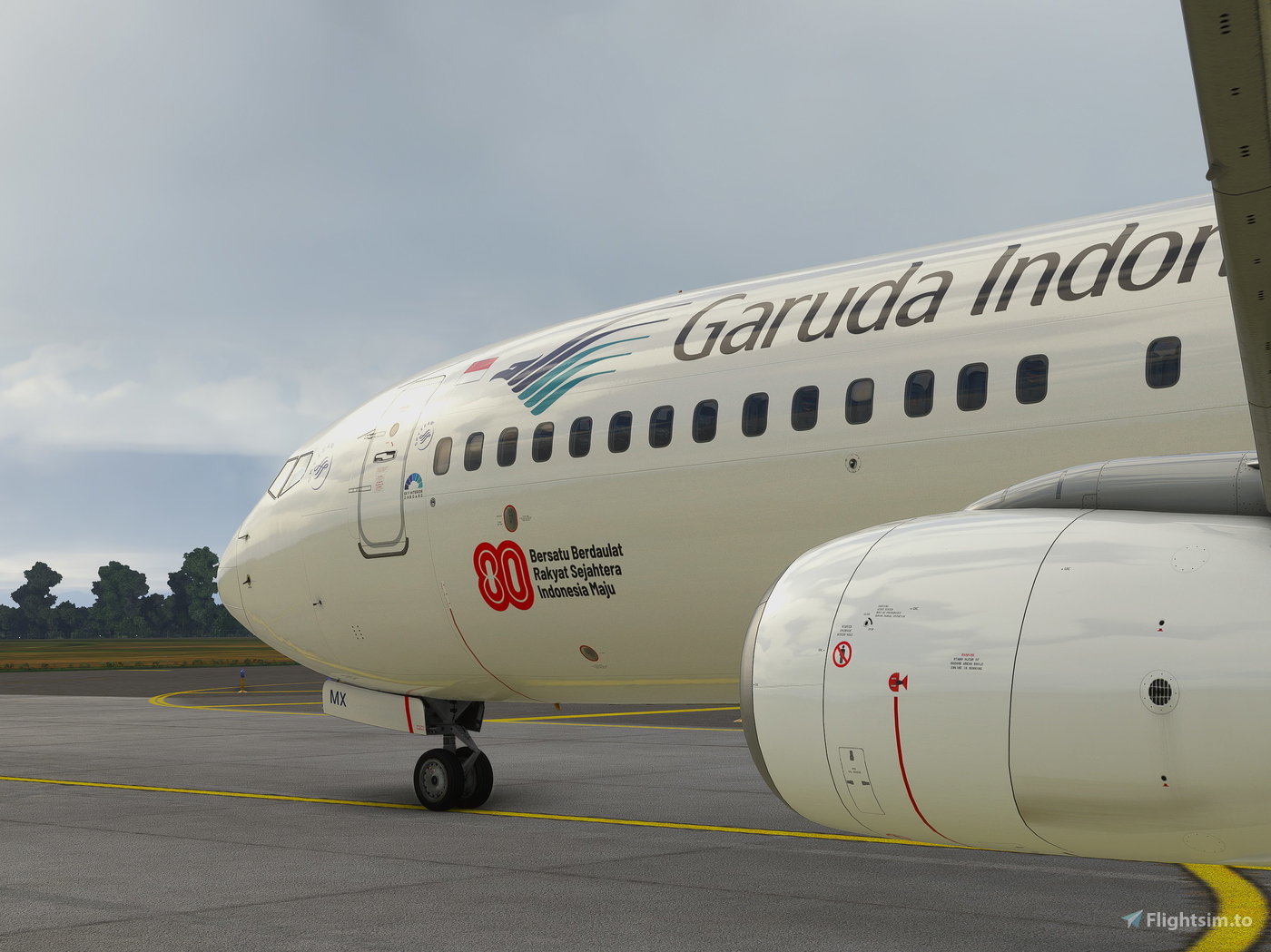 Garuda Indonesia (HUT RI 80 decals) / PK-GMX pour Microsoft Flight ...