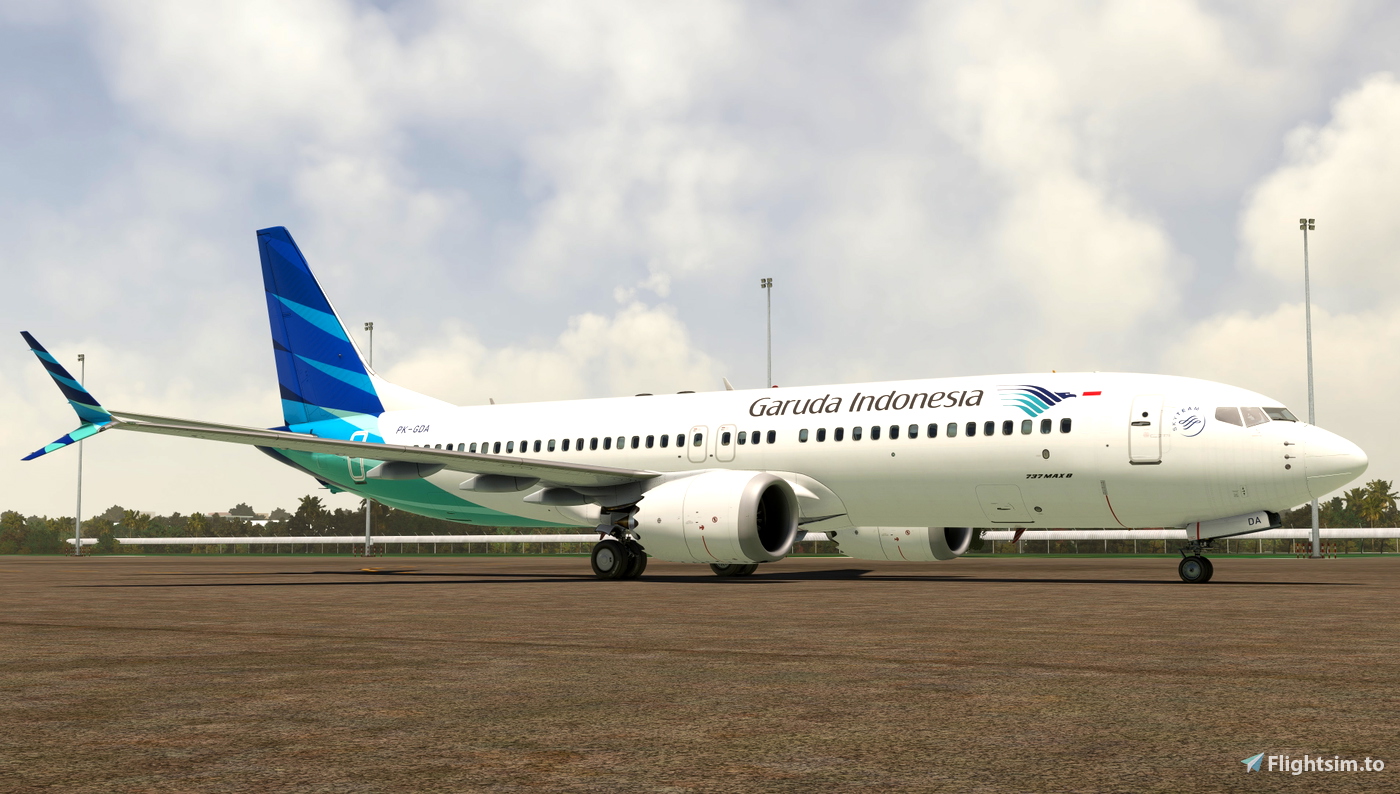 Garuda Indonesia PK-GDA for iFly 737 MAX 8 w/ Cabin pour Microsoft ...