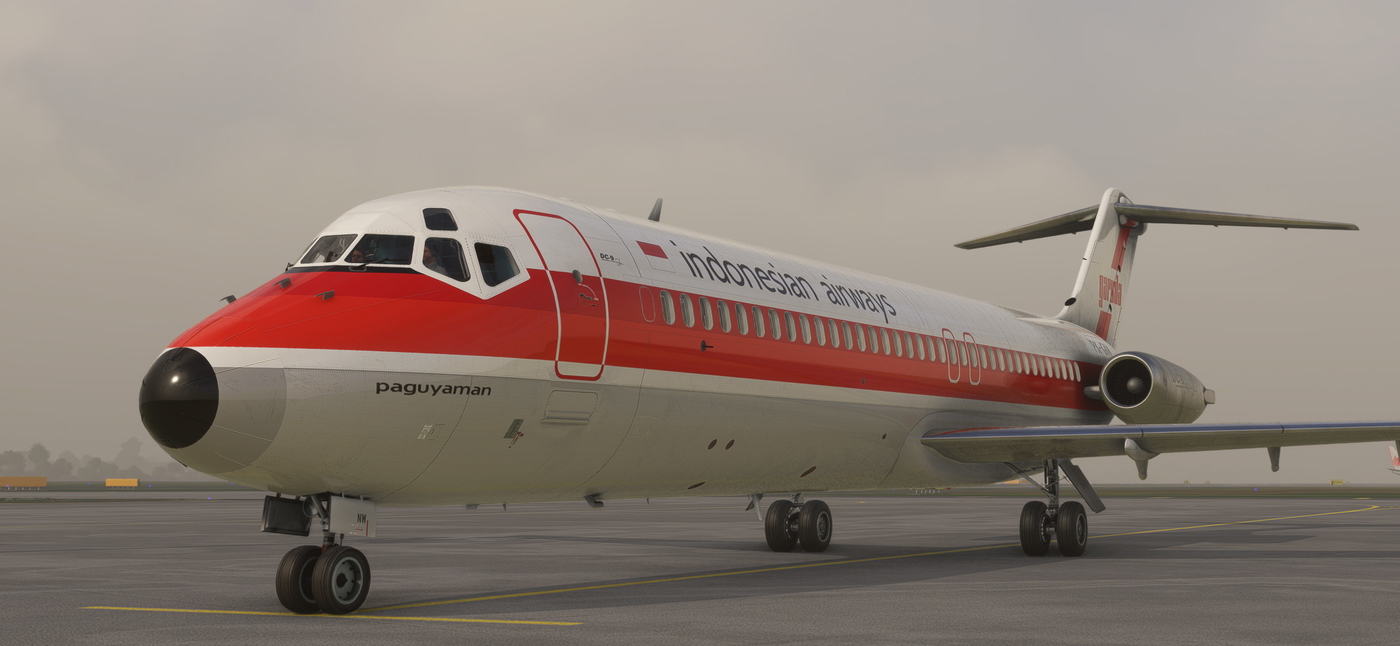 Garuda Indonesian Airways - PK-GNW -SkySimulations DC9-30 w/cabin for ...