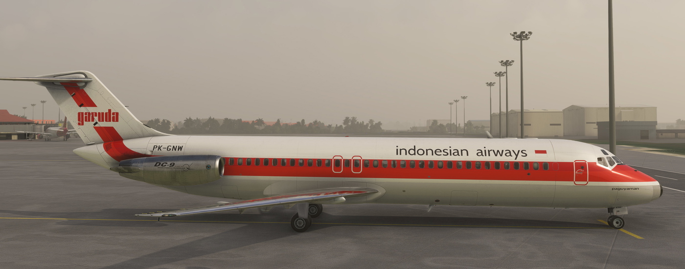 Garuda Indonesian Airways - PK-GNW -SkySimulations DC9-30 w/cabin for ...