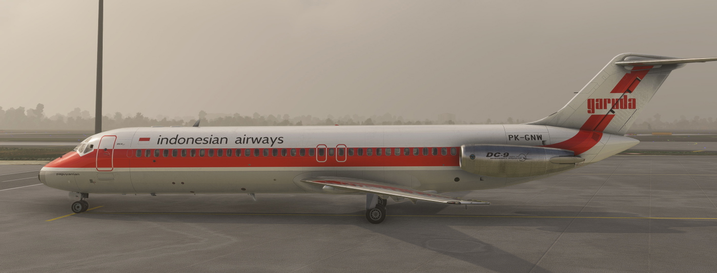 Garuda Indonesian Airways - PK-GNW -SkySimulations DC9-30 w/cabin for ...