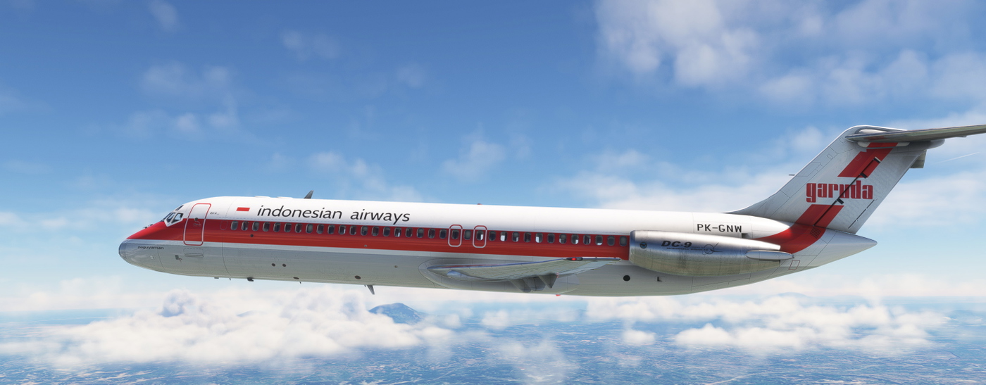 Garuda Indonesian Airways - PK-GNW -SkySimulations DC9-30 w/cabin for ...