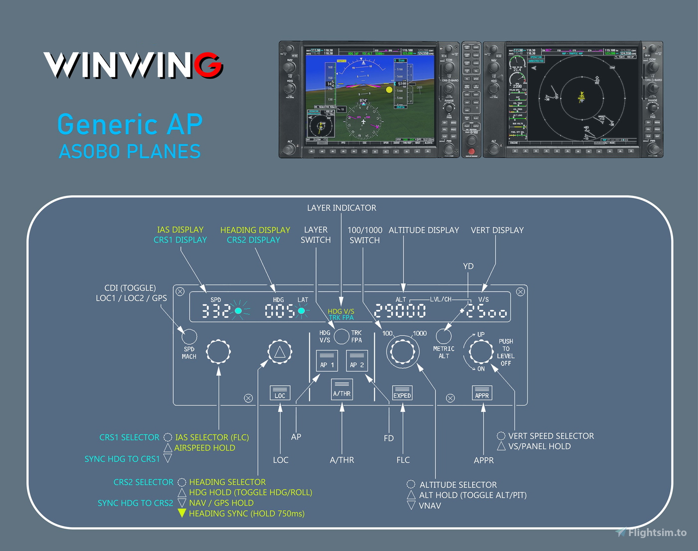 Generic Asobo Planes | WINWING FCU | MobiFlight Profile para Microsoft ...