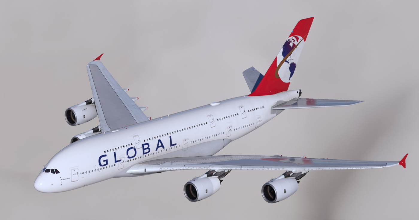 Global Airlines 9H-GLOBL "First flight" | FlyByWire A380-800 | 4K w ...