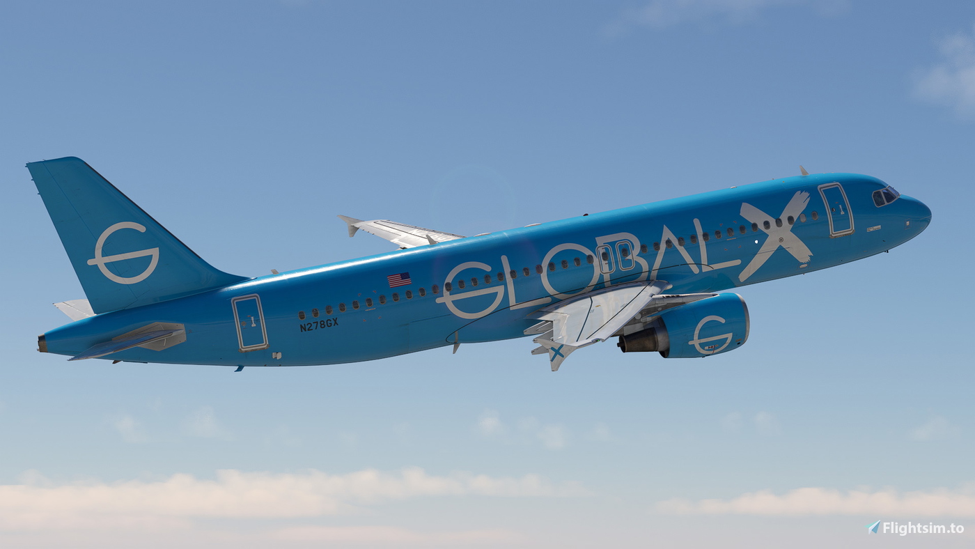 GlobalX 'Blue' | N278GX | w/Cabin | Fenix A320 V2 (8K + 4K) för ...