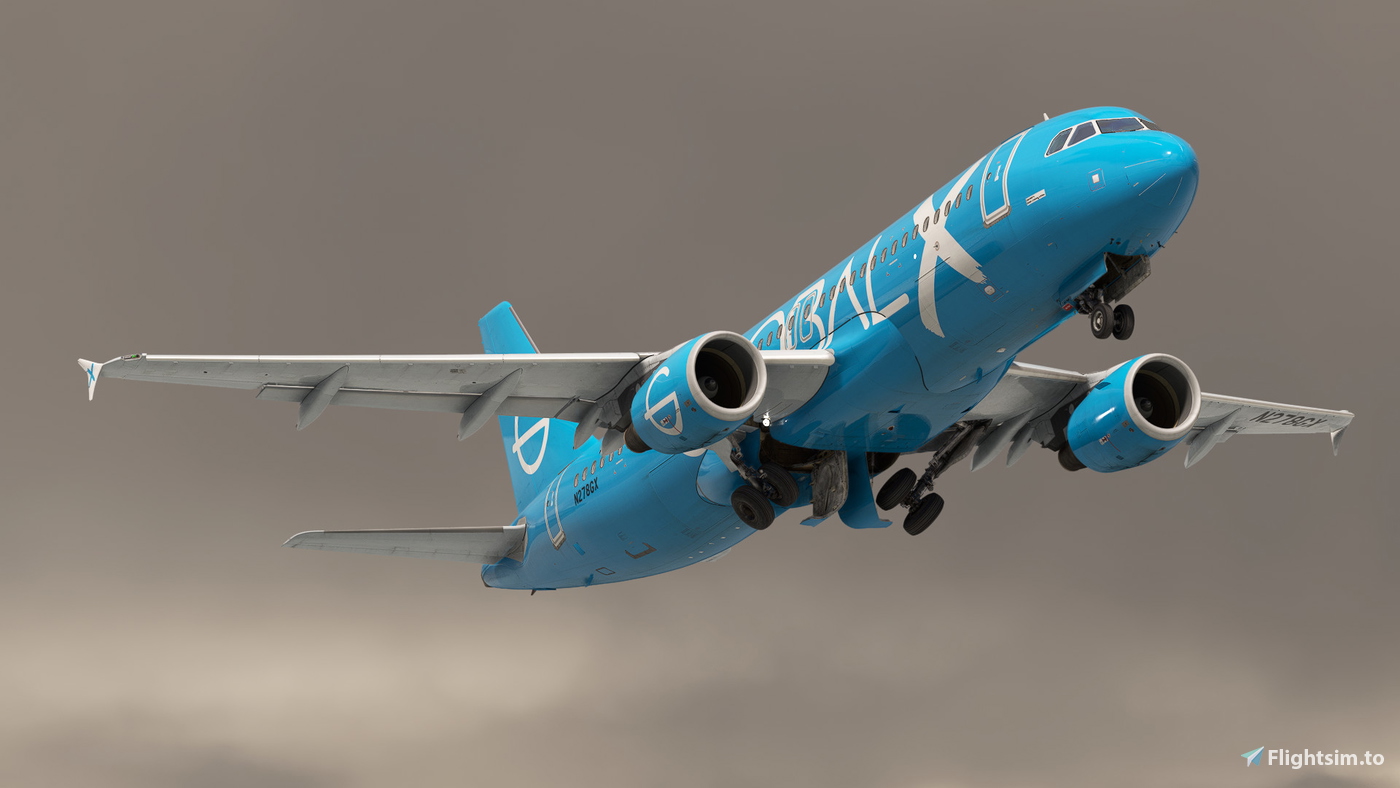 GlobalX 'Blue' | N278GX | w/Cabin | Fenix A320 V2 (8K + 4K) för ...