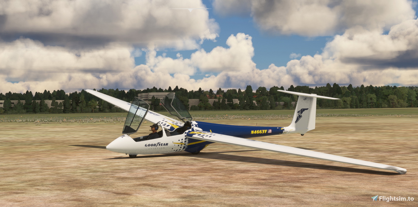 Goodyear Aviation Glider repaint for f7 Simulations ASK-21 对于 Microsoft ...