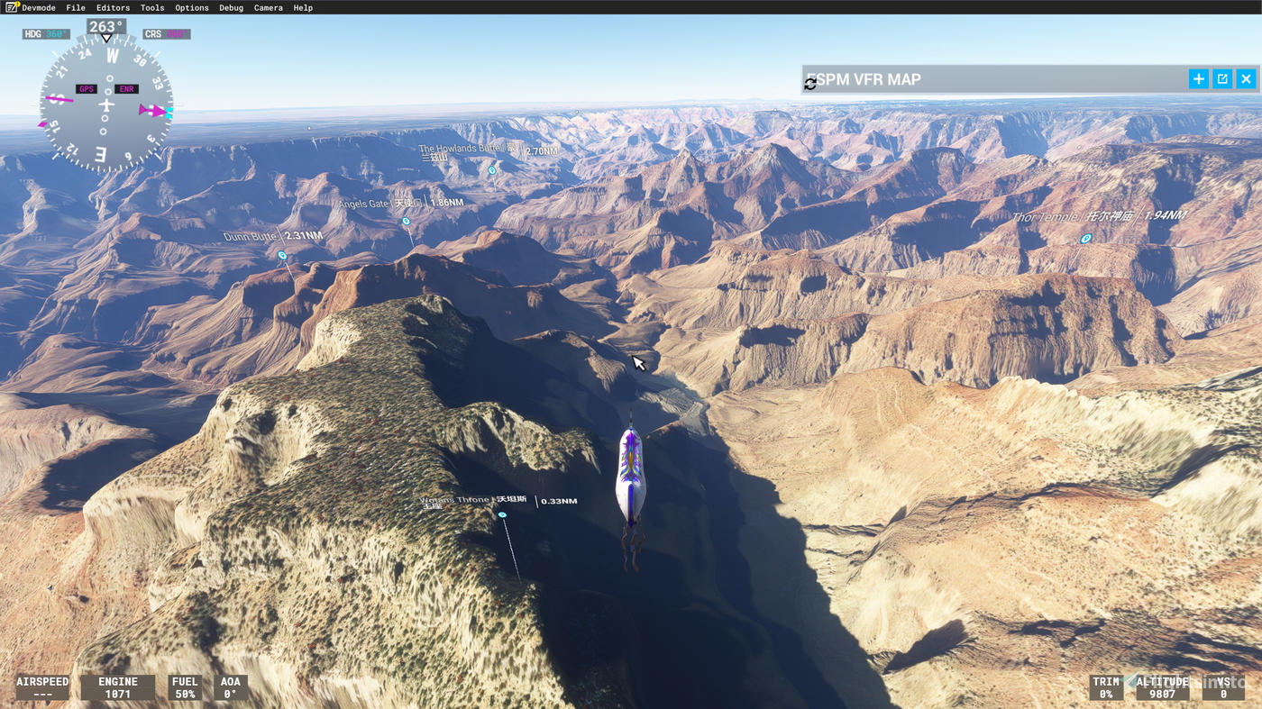 Grand Canyon POI markers for Microsoft Flight Simulator | MSFS