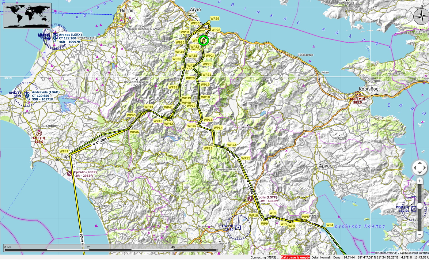 Greek mach loop (Vouraikos) flight plan for Microsoft Flight Simulator ...