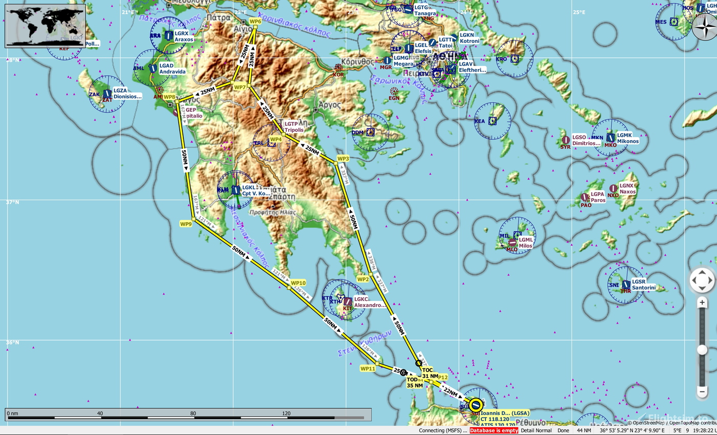 Greek mach loop (Vouraikos) flight plan for Microsoft Flight Simulator ...
