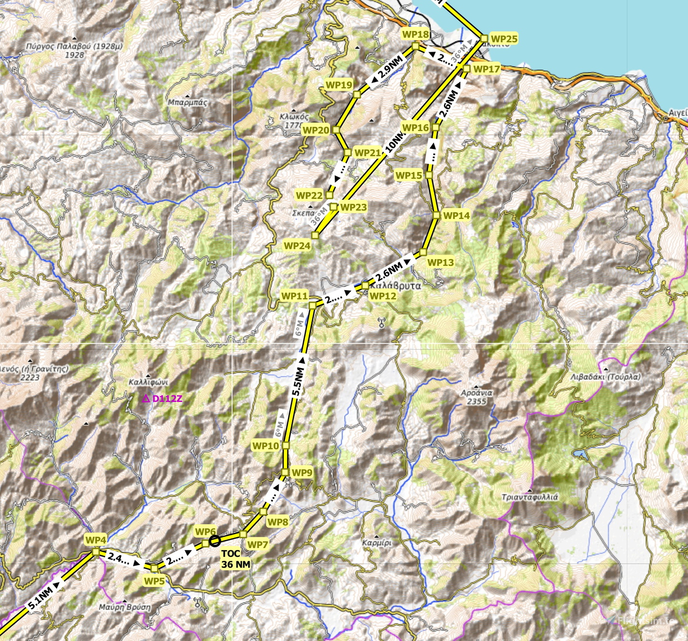 Greek Mach Loop Vouraikos flight plan from LGAD for Microsoft Flight ...