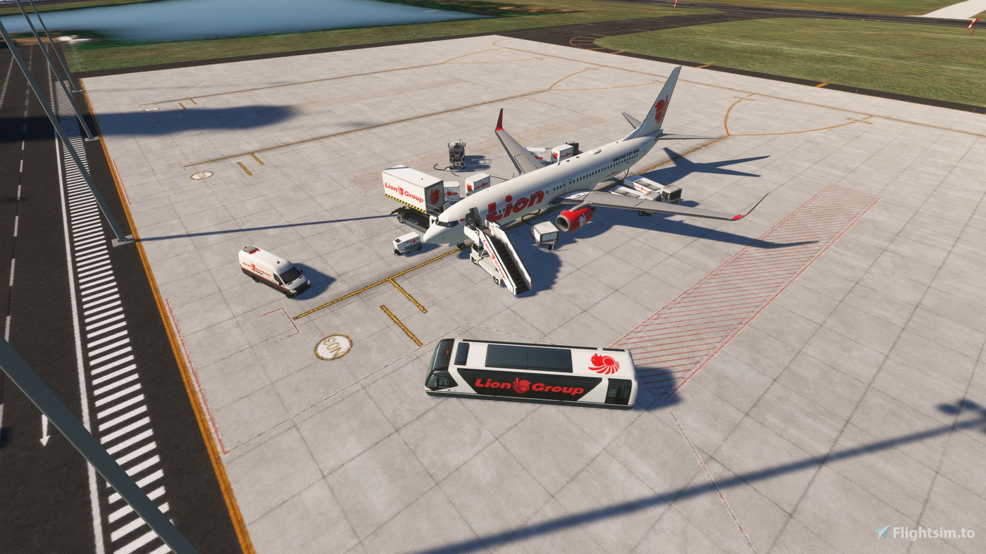 Ground Handling Addon for PMDG B737-800: Lion Air Textures for ...