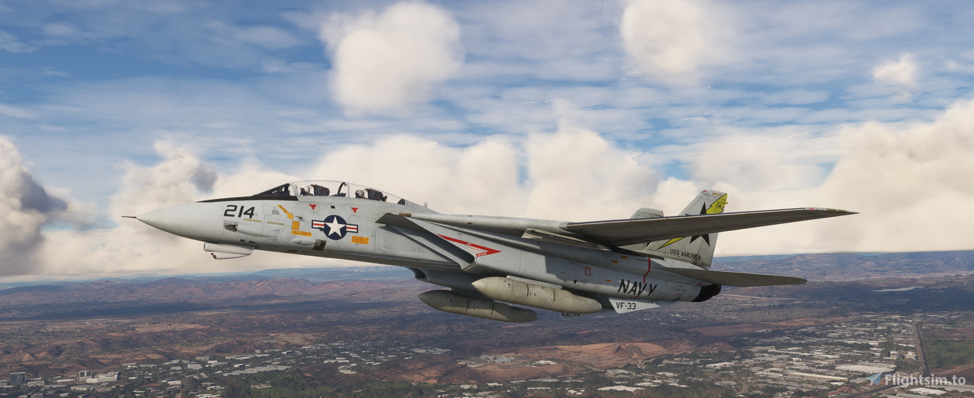 Grumman F-14A Tomcat VF-33 #214 のために Microsoft Flight Simulator | MSFS