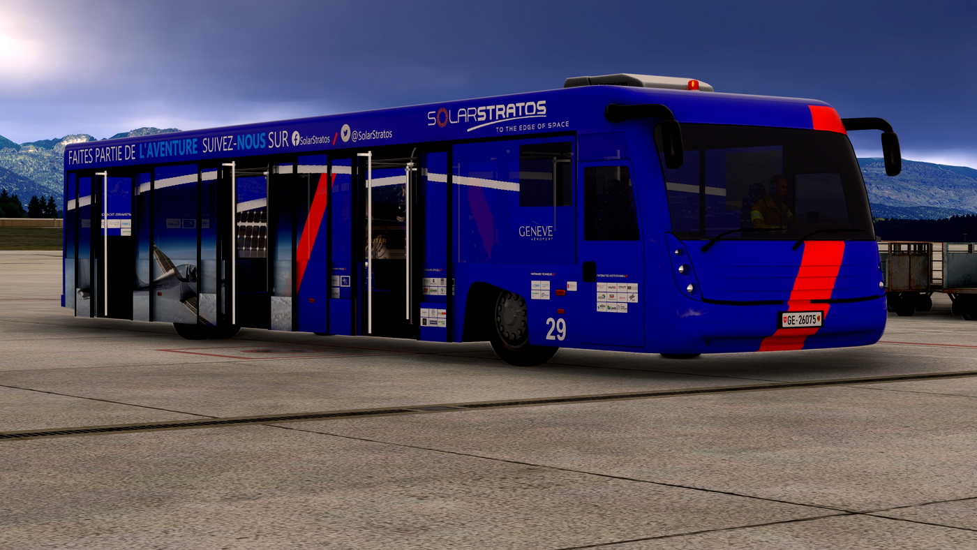 GSX Passenger Bus Repaint SolarStratos (Geneva Airport) for Microsoft ...