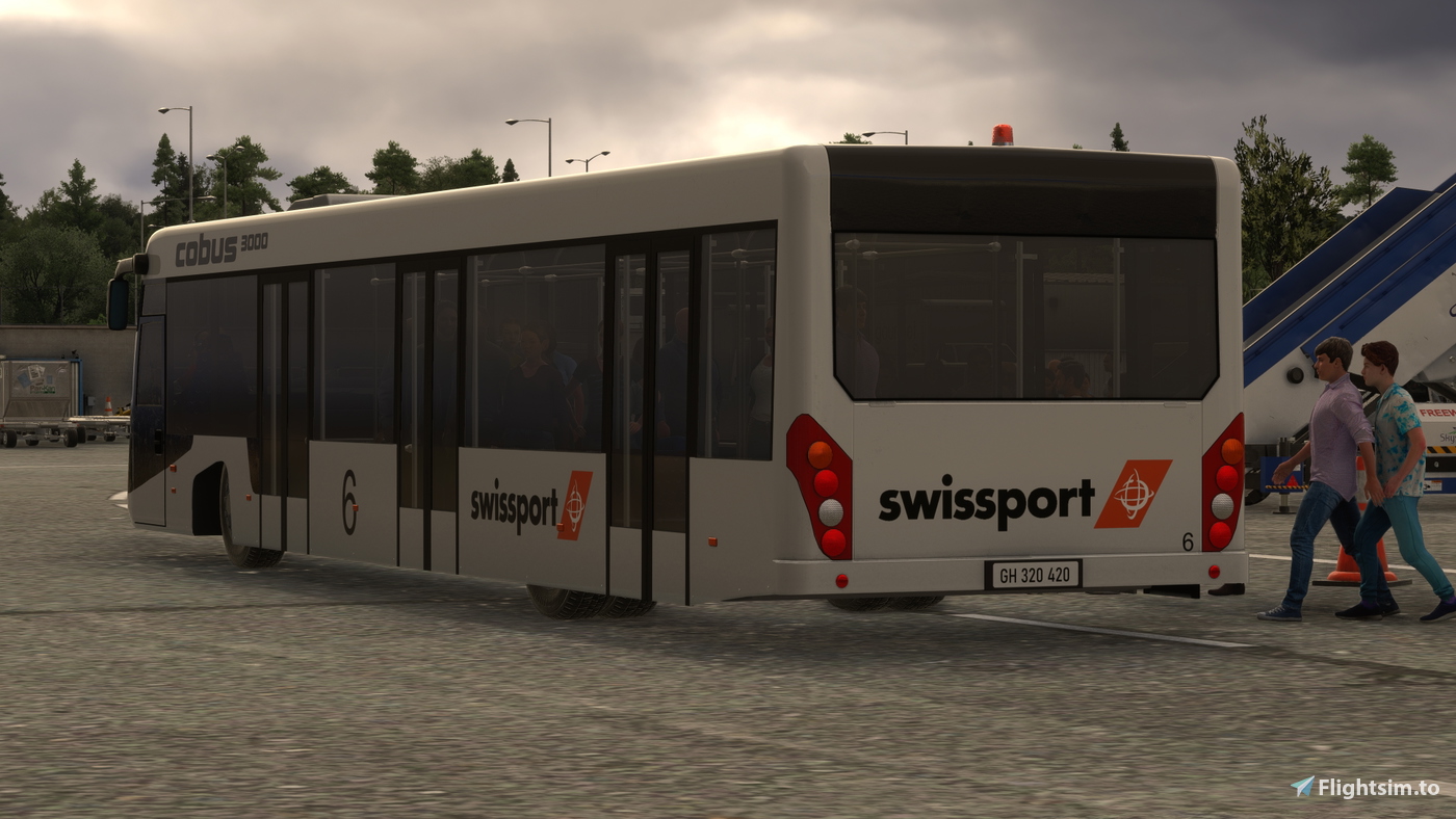GSX Passenger Bus Repaint Swissport (mainly Greece) のために Microsoft ...