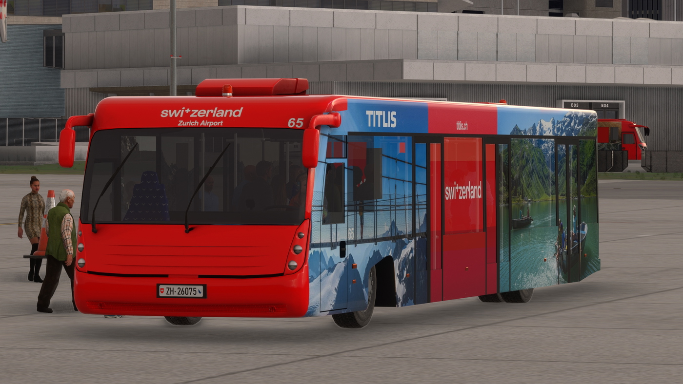 GSX Passenger Bus Repaint Zurich Airport (new design) per Microsoft ...