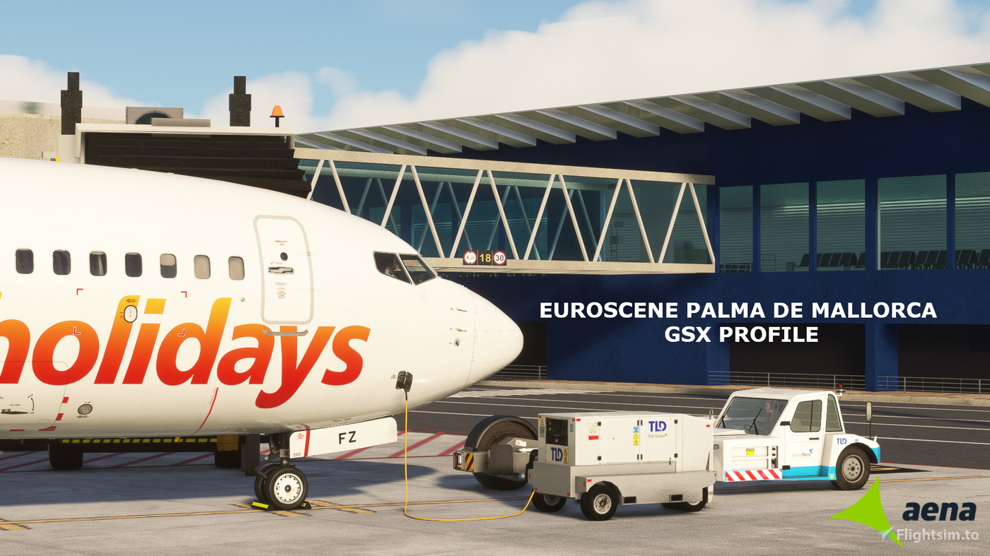 GSX Profile for Palma de Mallorca Airport (LEPA) by EuroScene for Microsoft Flight Simulator | MSFS