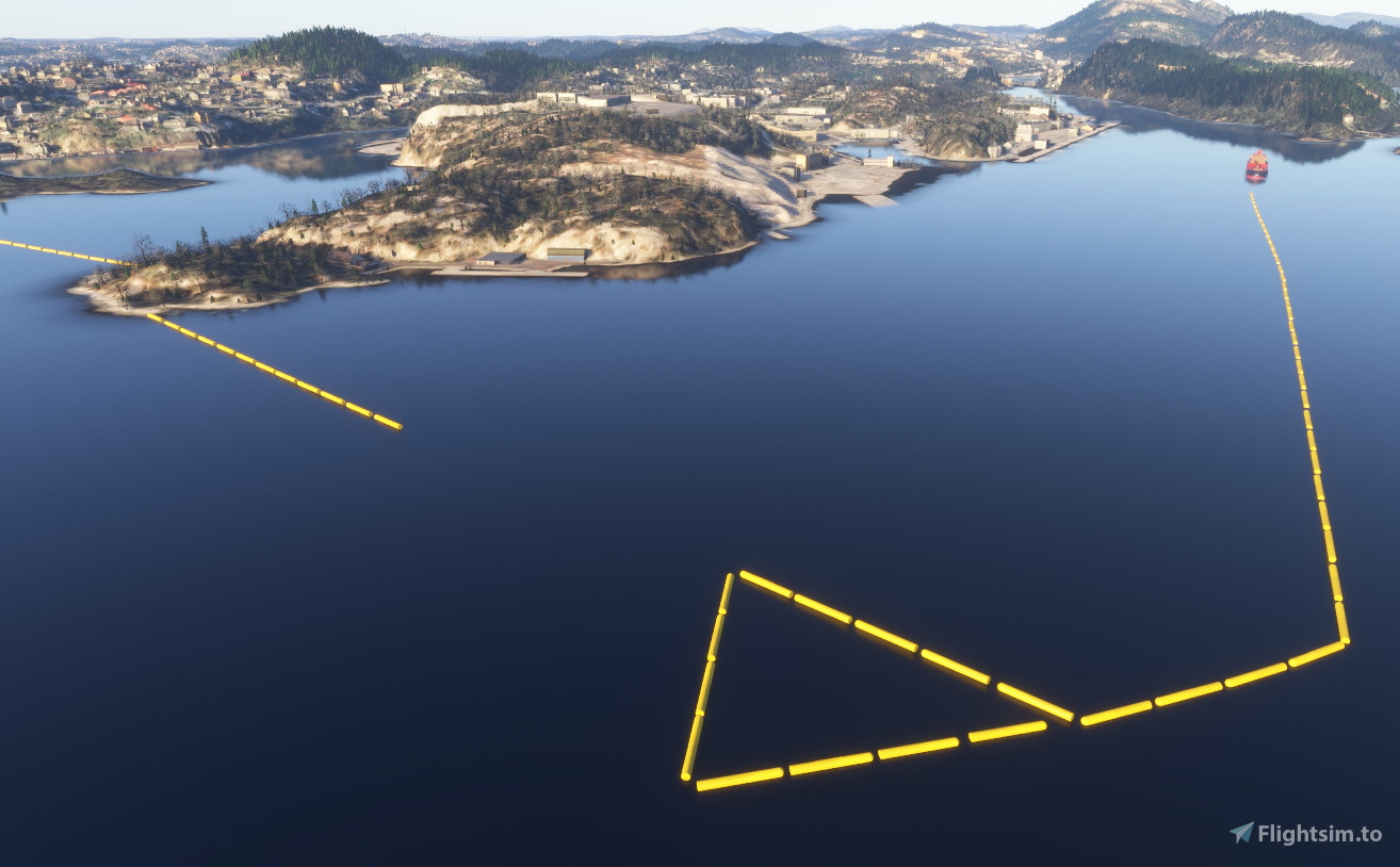 Haakonsvern Naval Base sea barriers (very close to Bergen Airport. ENBR ...