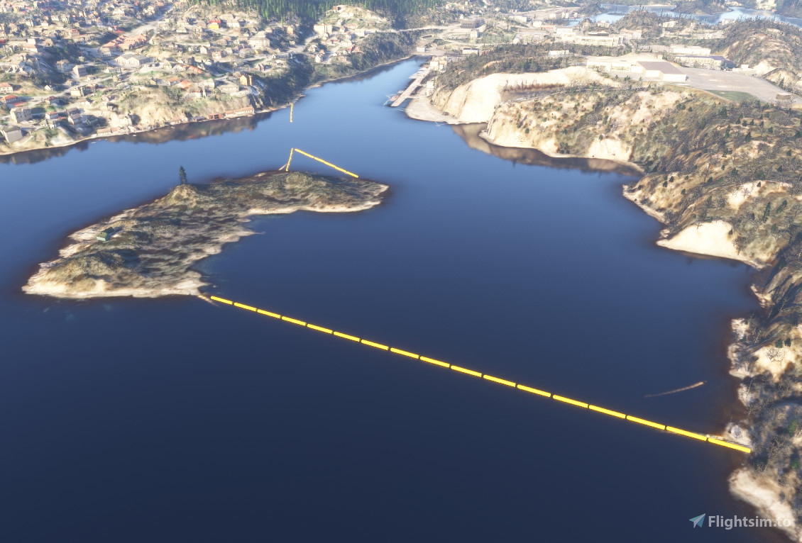 Haakonsvern Naval Base sea barriers (very close to Bergen Airport. ENBR ...