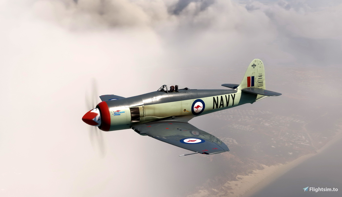 Hawker Sea Fury VH-HPB Paul Bennet Airshows for Microsoft Flight ...