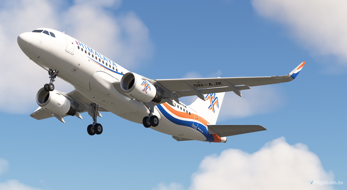 Himalaya Airlines A319 CFM SL [9N-AJK] | 8k & 4k | Cabin pour Microsoft Flight Simulator | MSFS