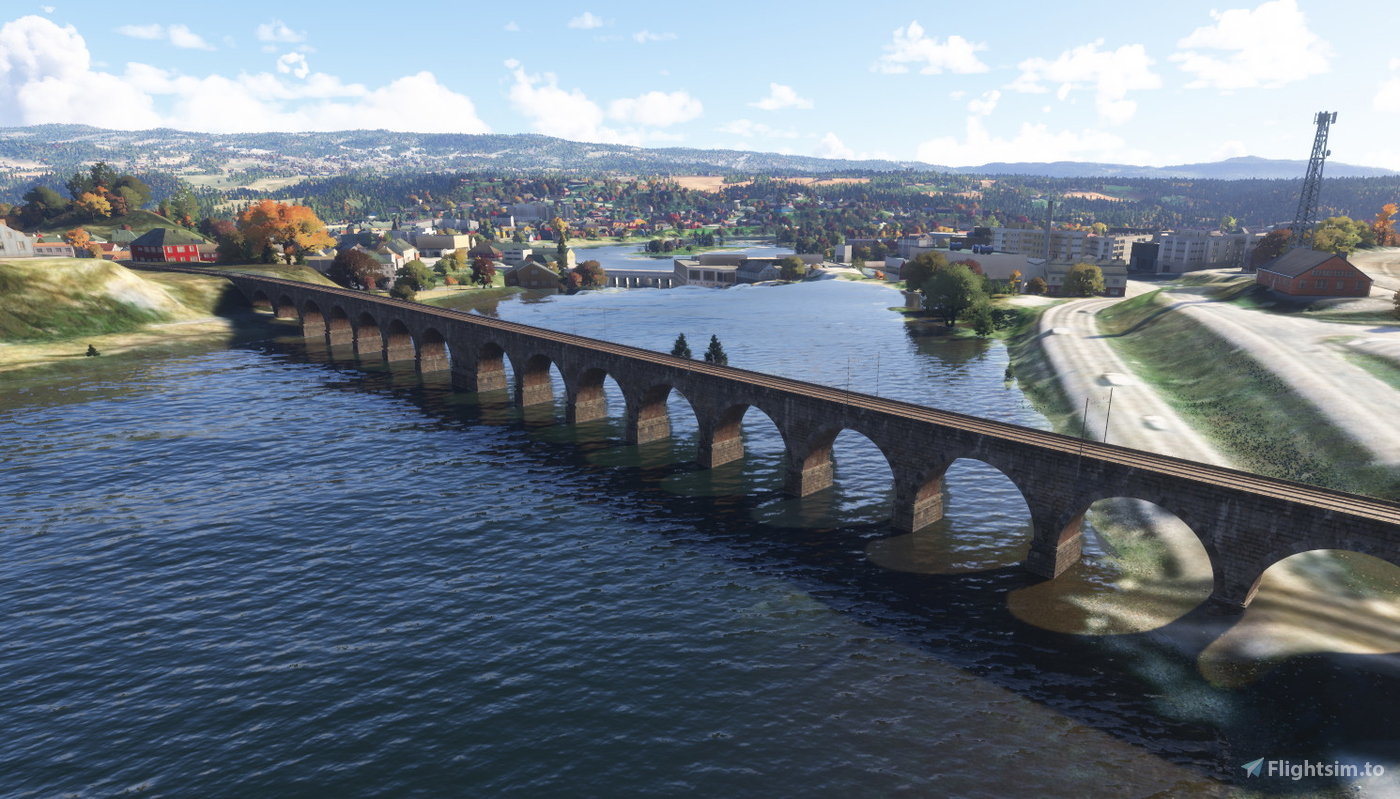 Hønefoss Bridges - 5 Bridges pour Microsoft Flight Simulator | MSFS