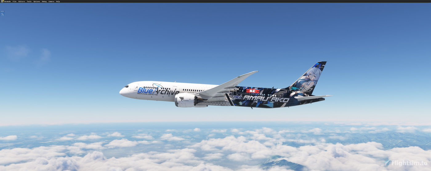 HorizonSim B787-9 │ Bluearchive │ Amau Ako(dress ver.) für Microsoft ...