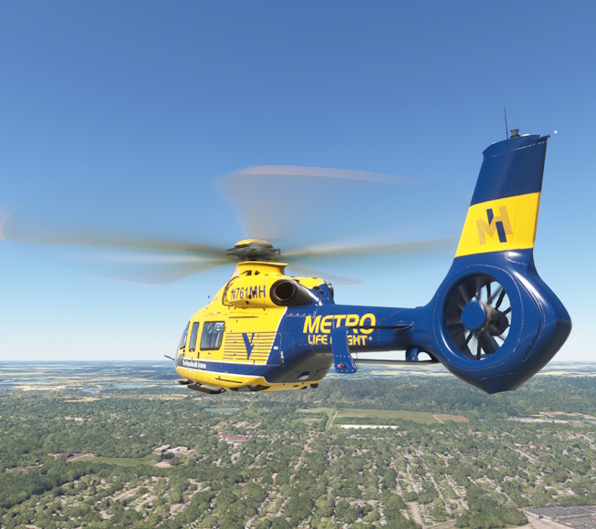 HPG H160 Retro Cleveland Metro Life Flight Livery for Microsoft Flight ...