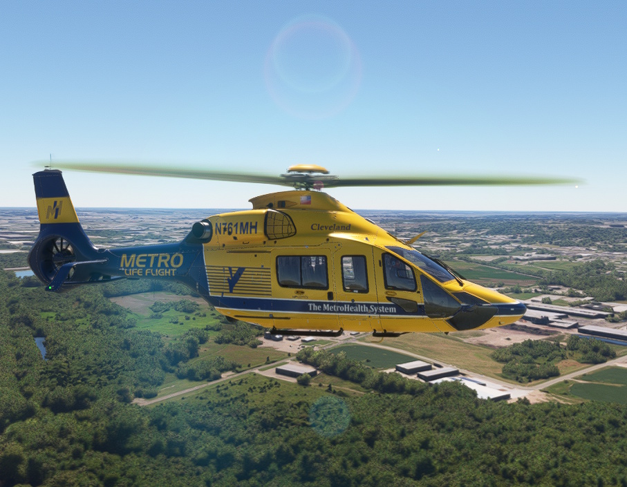 HPG H160 Retro Cleveland Metro Life Flight Livery for Microsoft Flight ...
