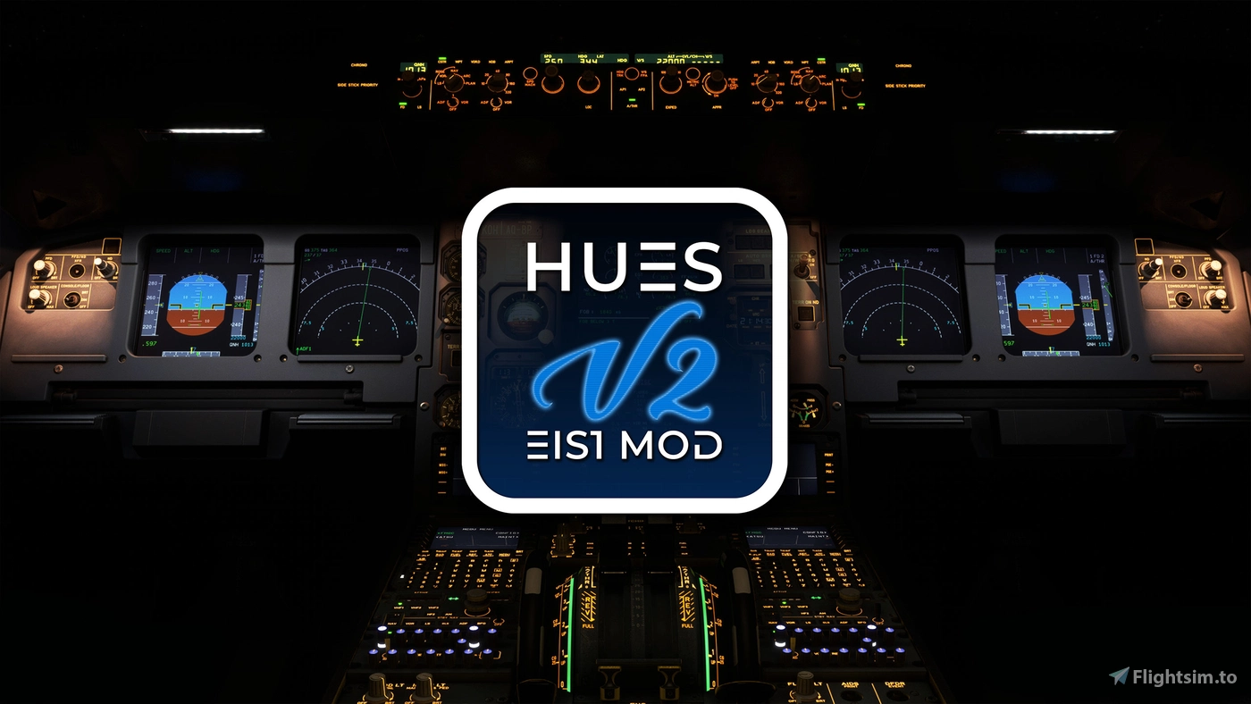 HUES EIS1 V2 CRT Screens for the FenixSim voor Microsoft Flight Simulator | MSFS