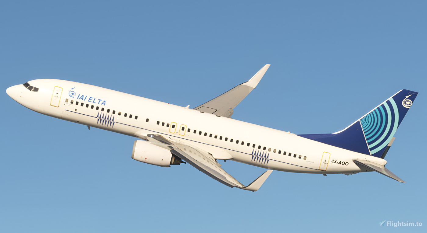 IAI ELTA B737-800 | 4k | 4X-AOO for Microsoft Flight Simulator | MSFS