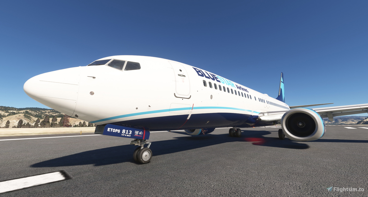iFly 737 Max 8 BlueStar Airlines W/ Cabin (N813BL) for Microsoft Flight Simulator | MSFS