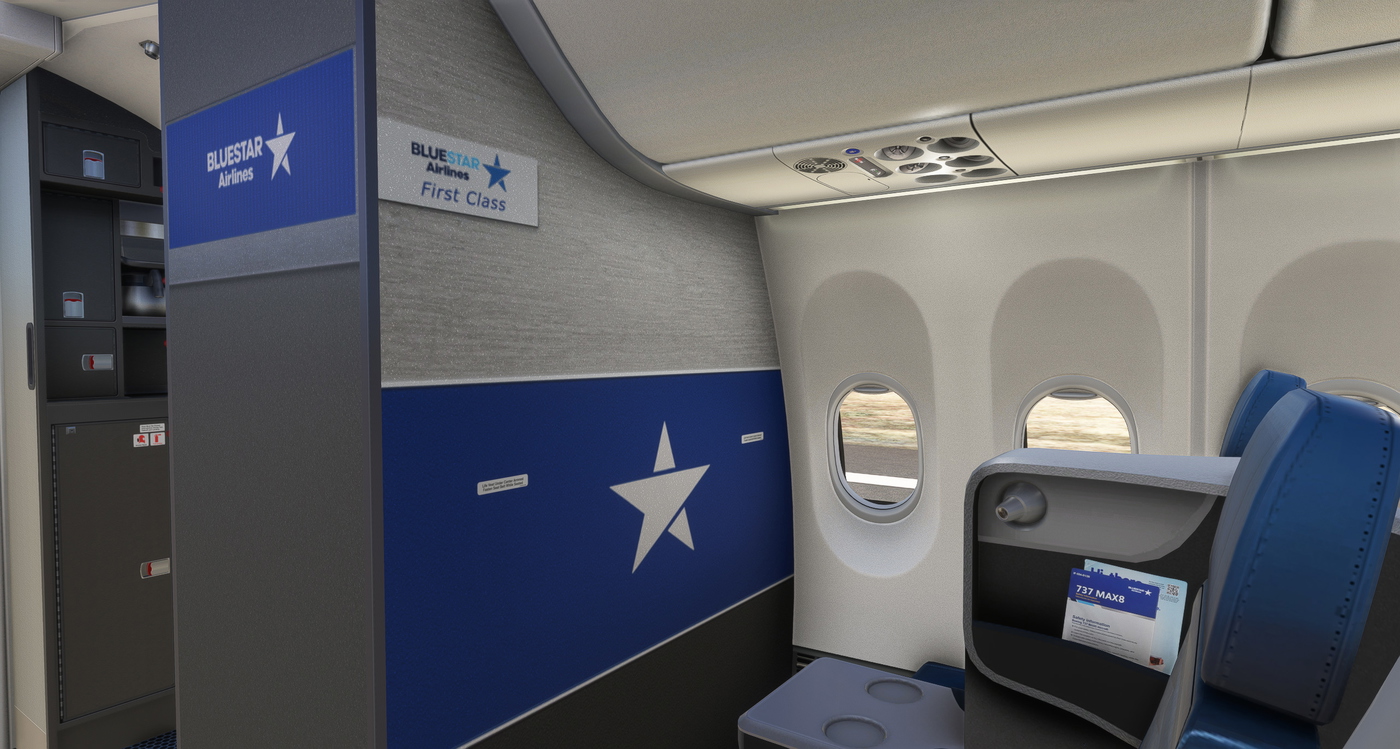 iFly 737 Max 8 BlueStar Airlines W/ Cabin (N813BL) for Microsoft Flight ...