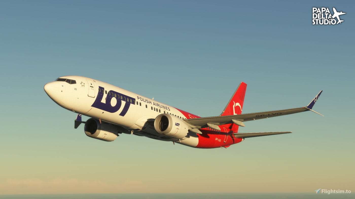iFly Boeing 737 MAX 8 LOT Bank Pekao Livery SP-LVG for Microsoft Flight Simulator | MSFS