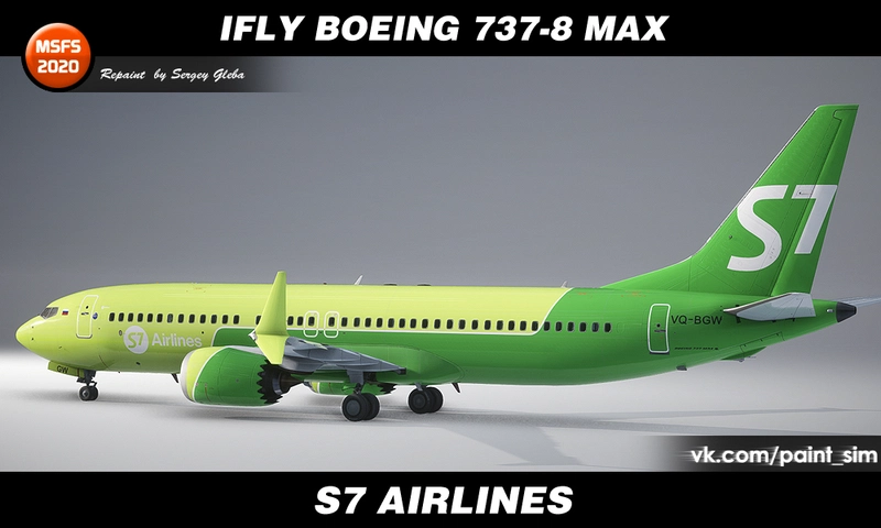 iFly Boeing 737 Max 8 - S7 Airlines for Microsoft Flight Simulator | MSFS
