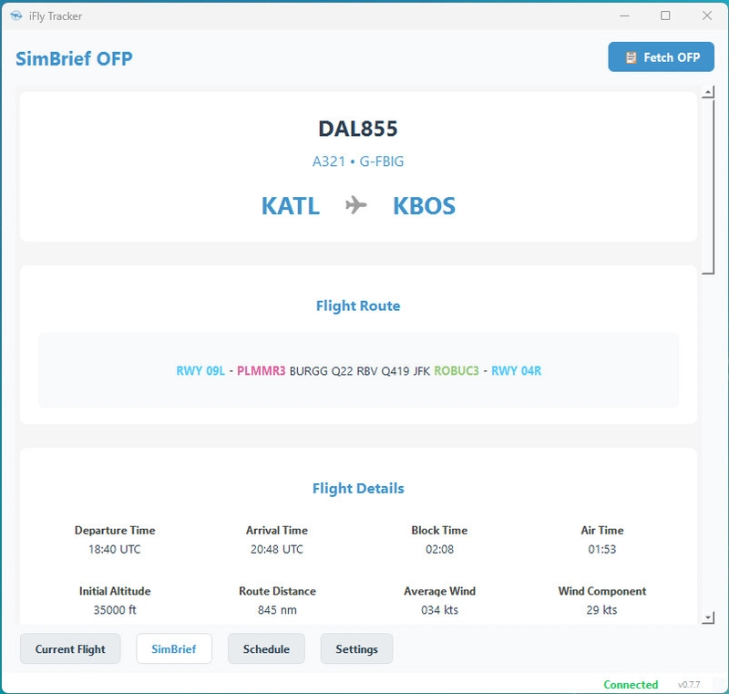 iFly Schedules Tracker for Microsoft Flight Simulator | MSFS