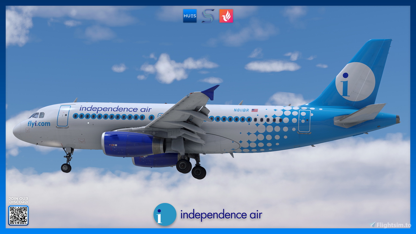Independence Air N811BR | Fenix A319 | 8K & 4K for Microsoft Flight ...